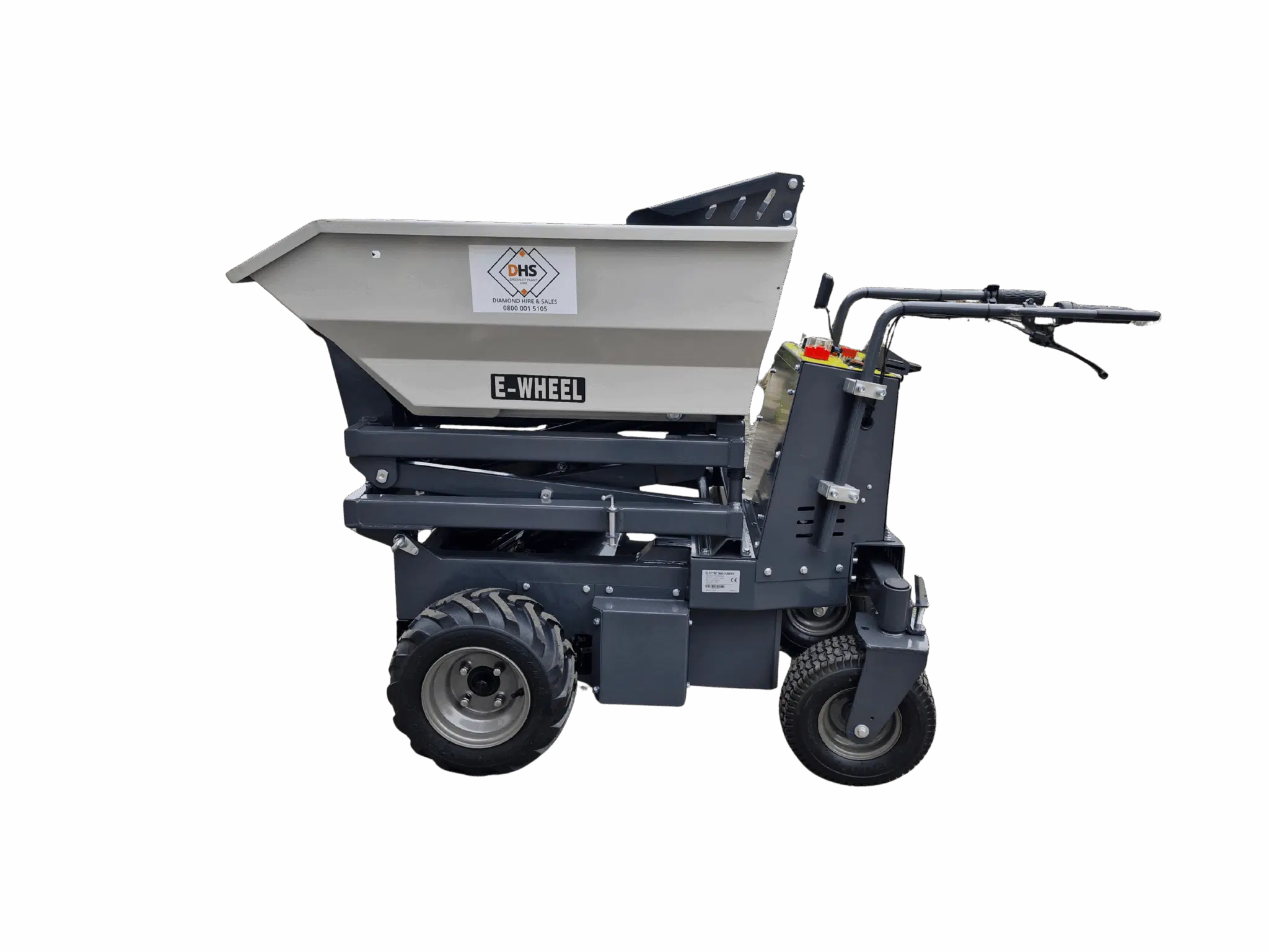 Electric Narrow Mini Dumper 500Kg High Tip - DHS